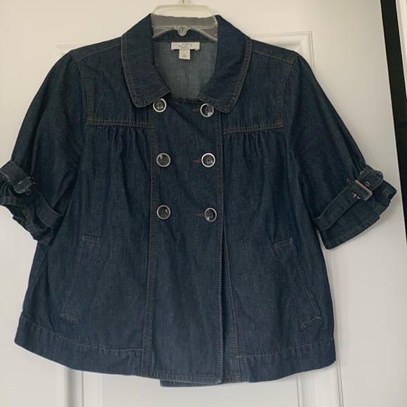 LOFT | Jackets & Coats | Loft Denim Jacket Size 2 Petite | Poshmark